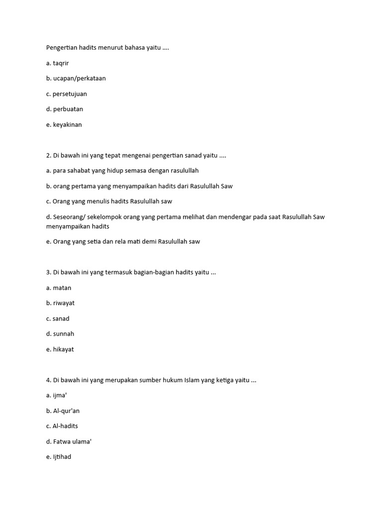 Konsep Soal Pat Pai | PDF