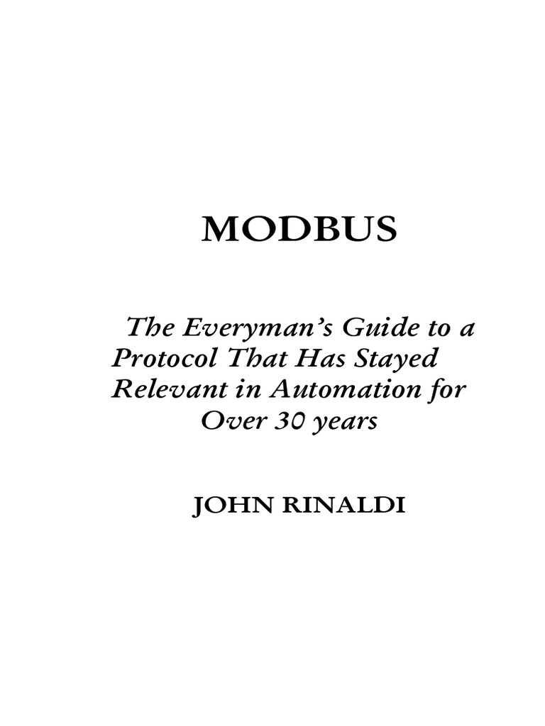 Modbus Book Chapters 1 3 | PDF | Programmable Logic Controller | Scada