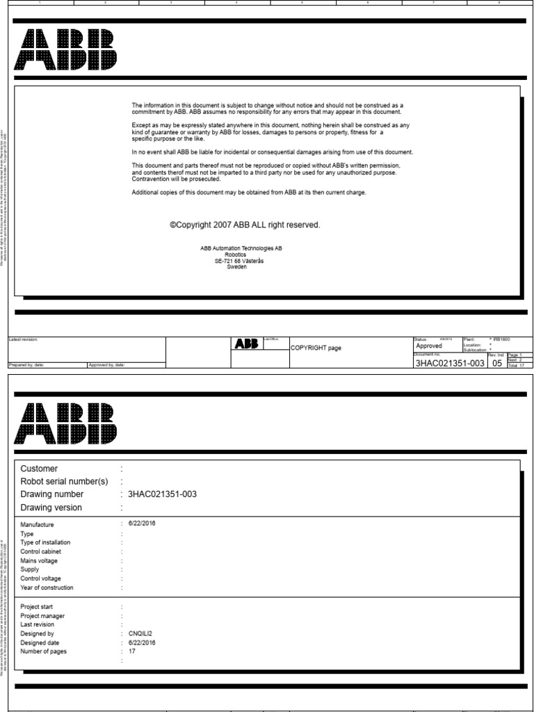 3HAC021351-003 Rev05 | PDF