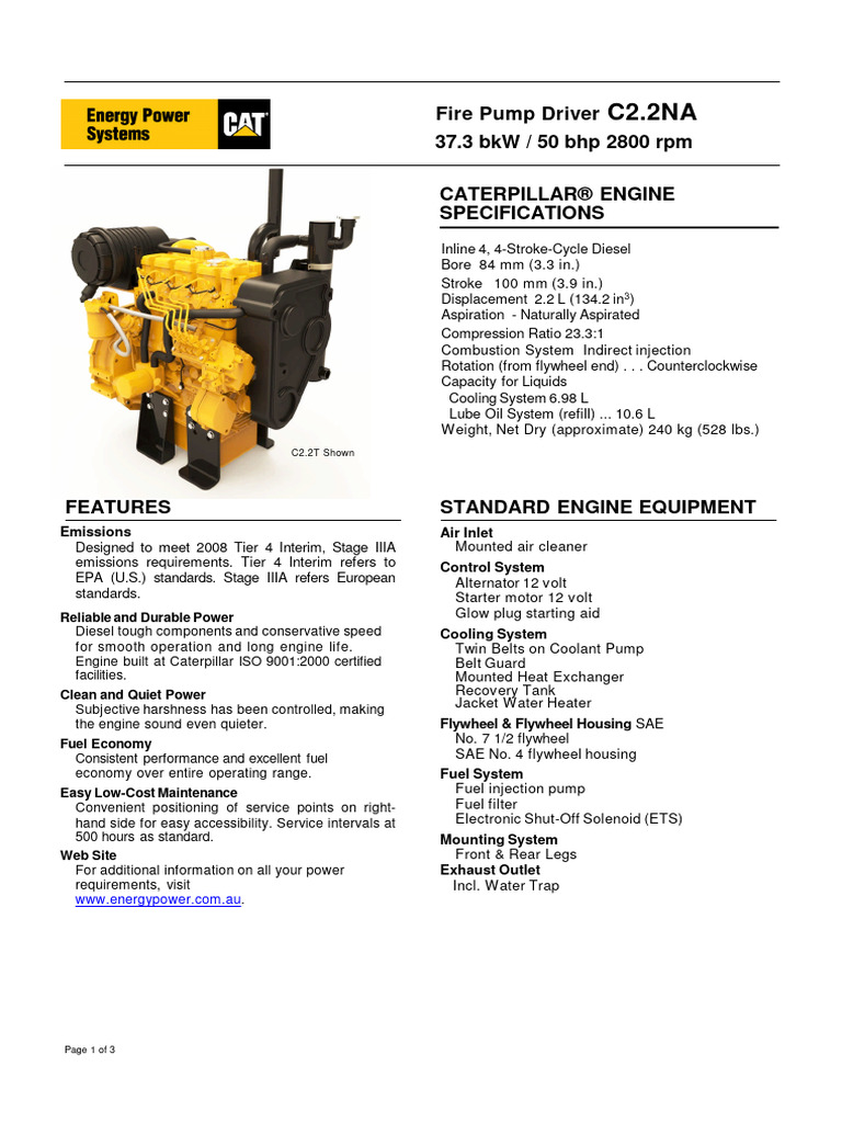 C2.2NA Fire Package EPSA 2020 | PDF | Horsepower | Diesel Engine