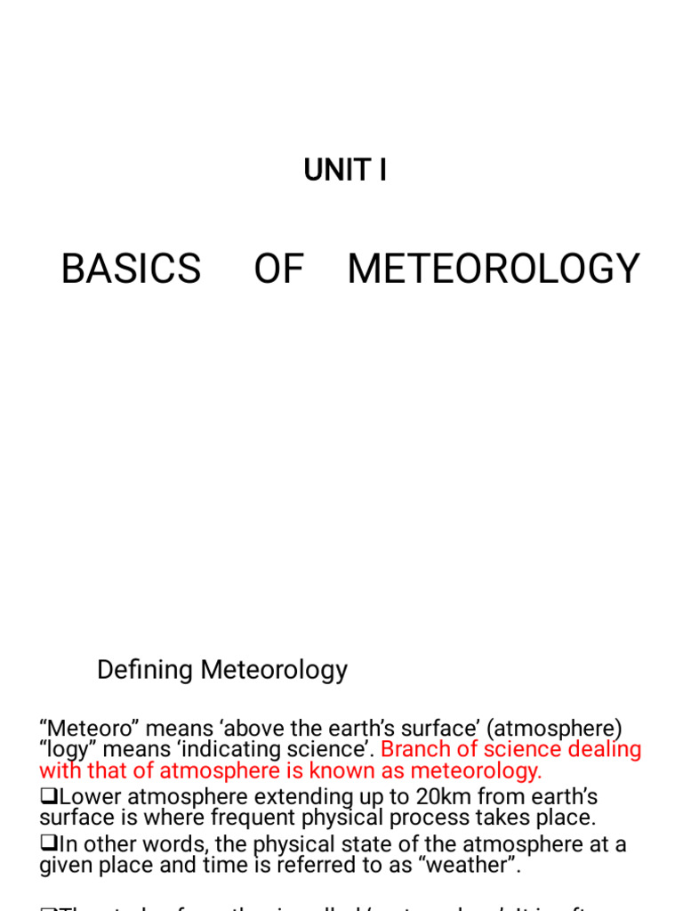 S Unit-1 AEE302 | Download Free PDF | Soil | Meteorology
