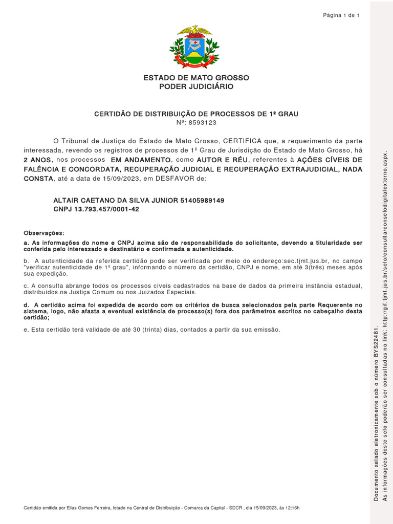 CND Falência Concordata | PDF | Justiça | Crime e Violência