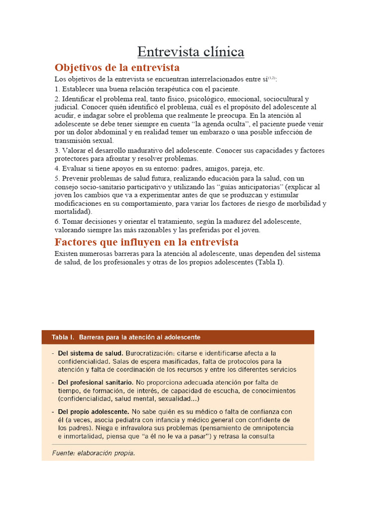 Entrevista en Adolescentes | PDF | Adolescencia | Comportamiento