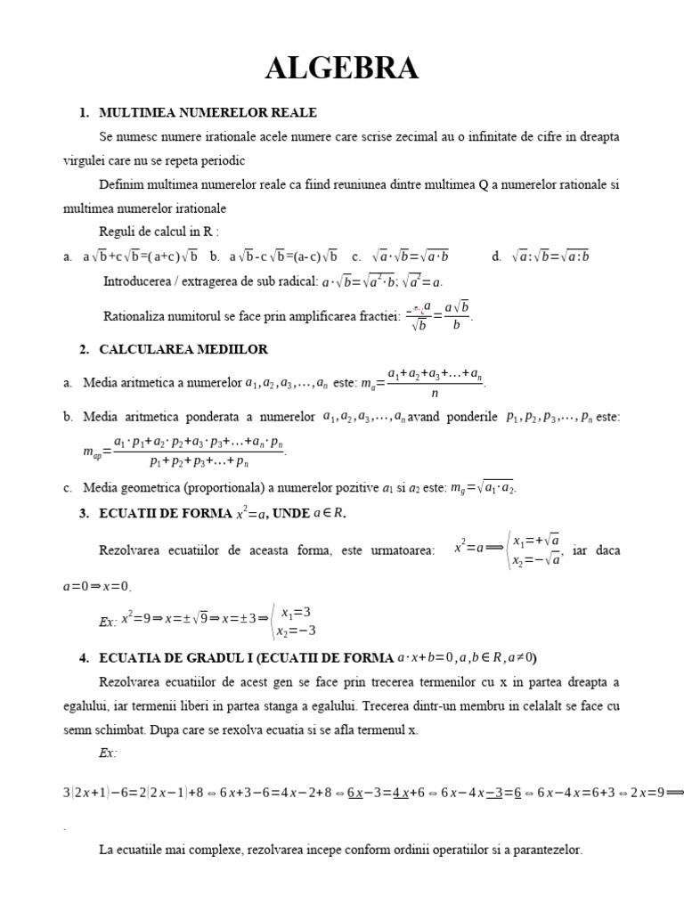 Materie Pentru Recapitulare | PDF