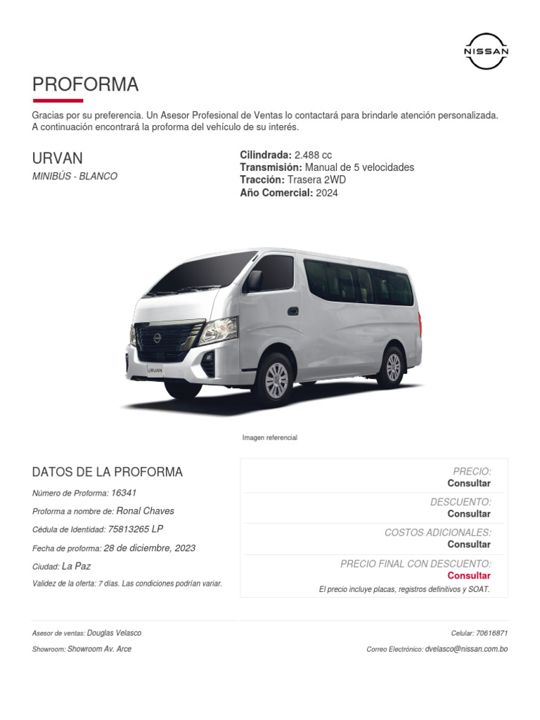 Proforma 16341 | PDF