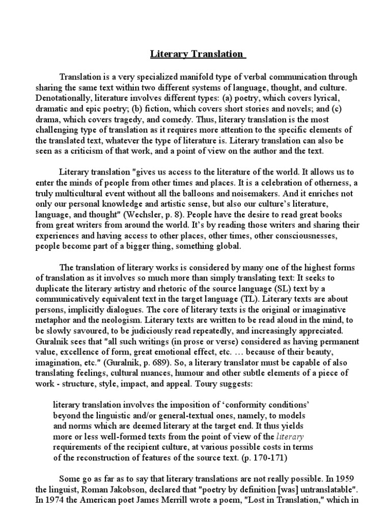 Literary Translation | Translations | Poetry