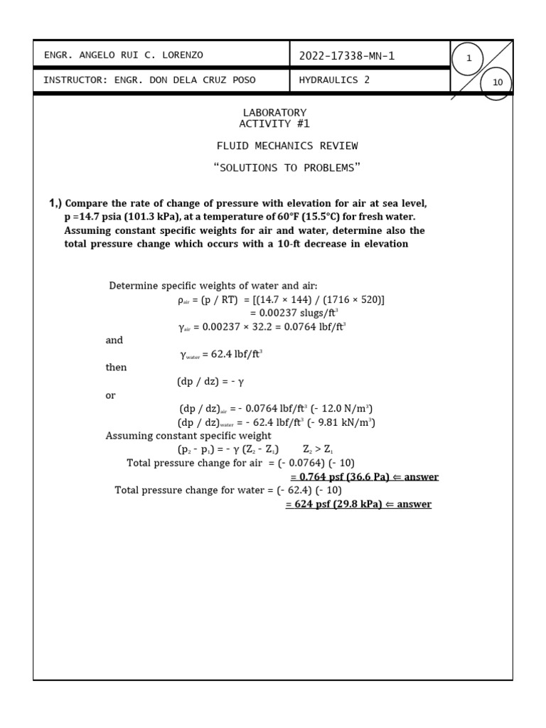 LABORATORY #1_LORENZO_ANGELO RUI | PDF