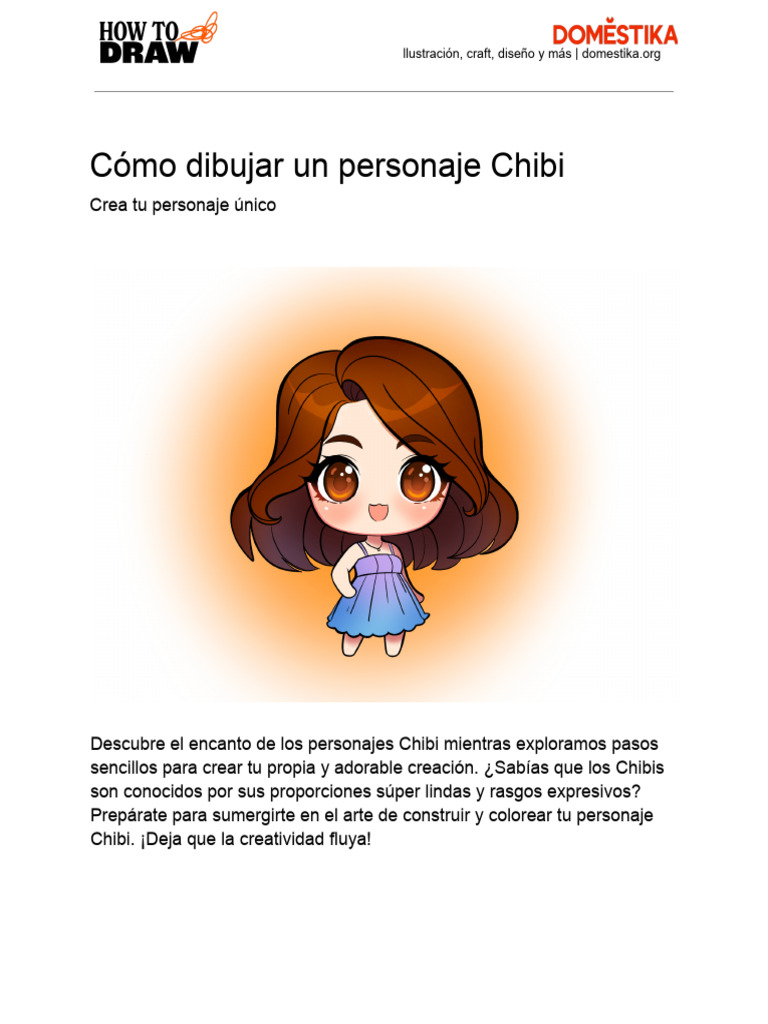 Domestika - Cómo Dibujar Un Personaje Chibi | PDF