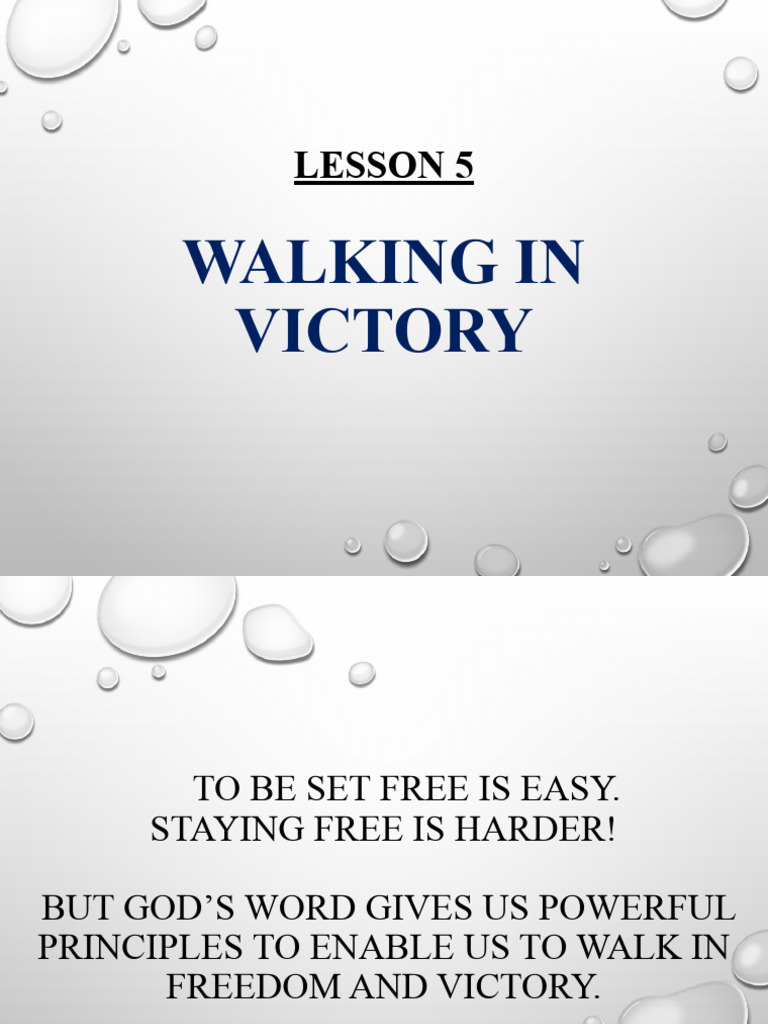 Walking in Victory LESSON 5 | PDF