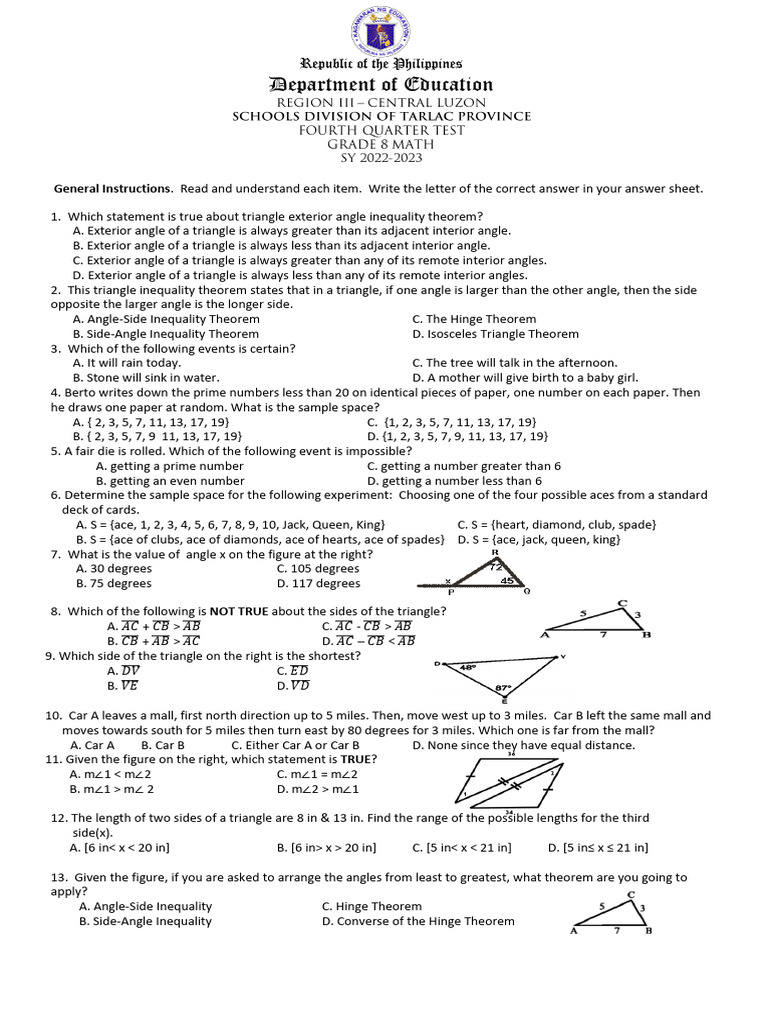 Math 8 | PDF | Mathematics | Classical Geometry