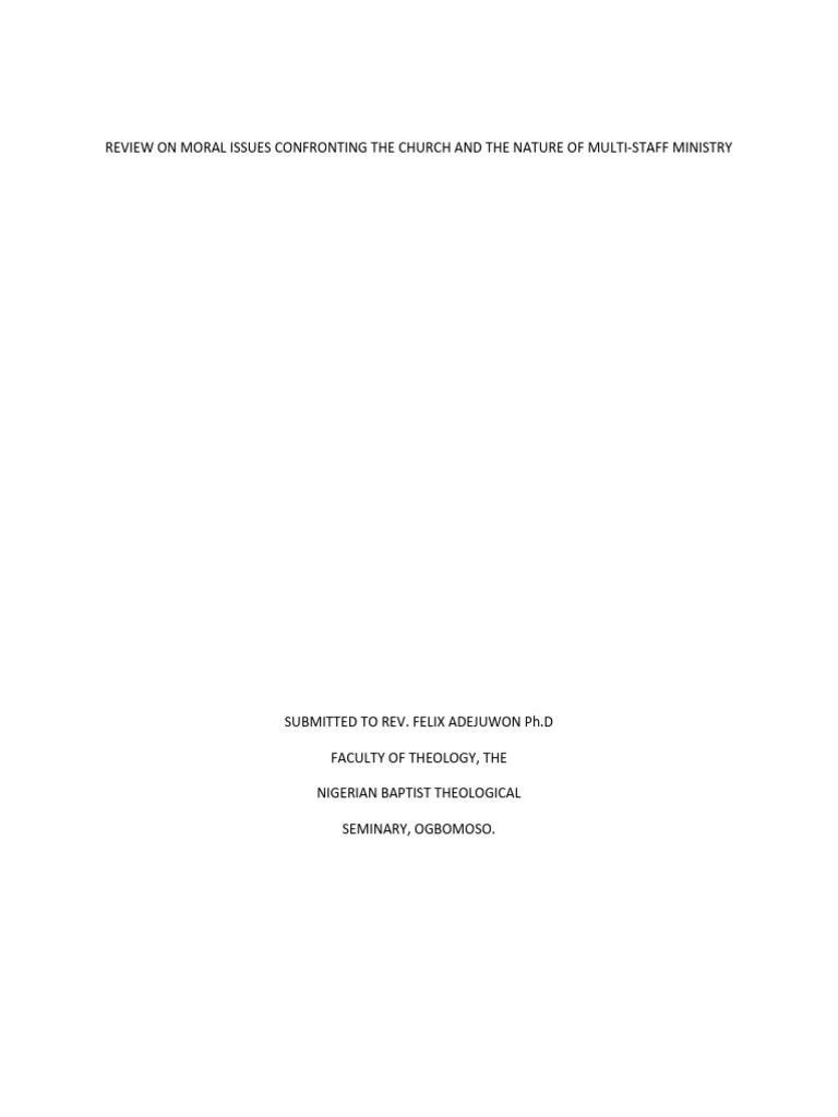 Assignment The Nature Of Multi Staff Pdf