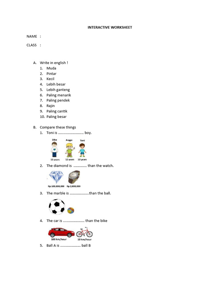 Interactive Worksheet | PDF