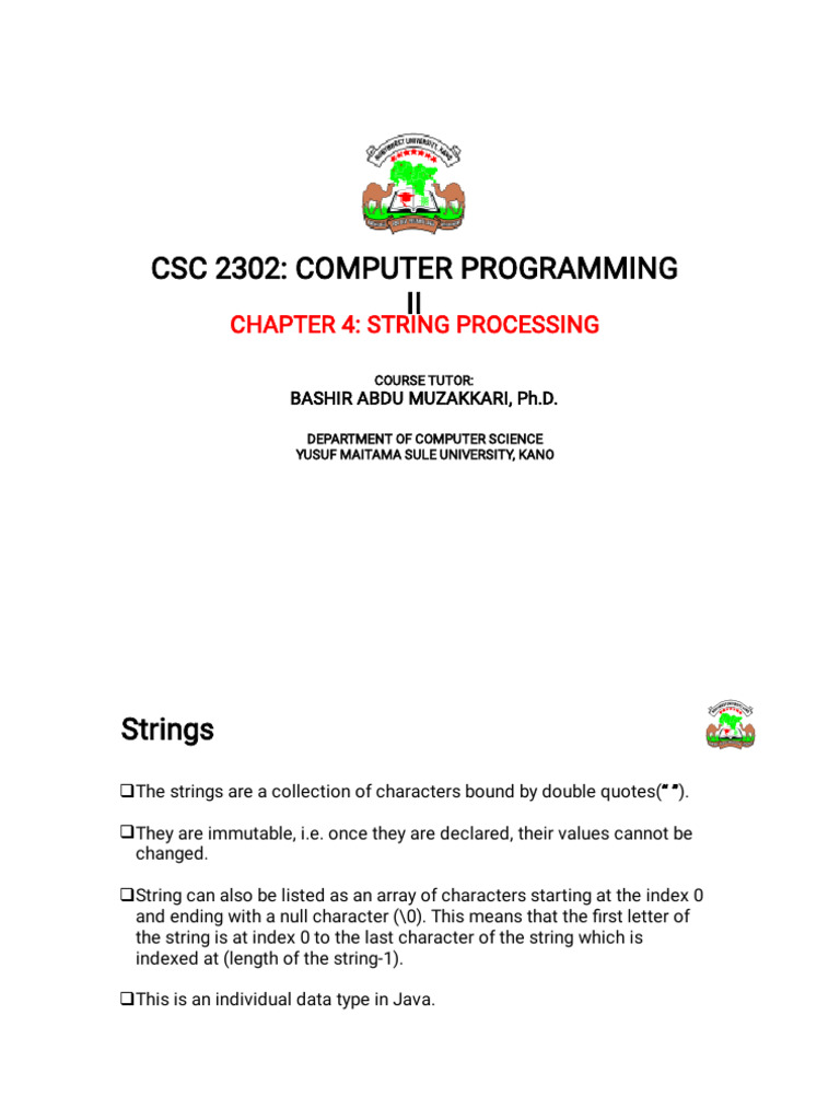Ch.4 Java Notes | PDF Ch.4 Java Notes | PDF
