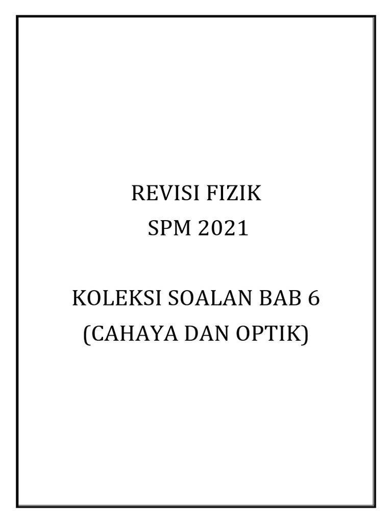 Soalan Bab 6 Fizik | PDF