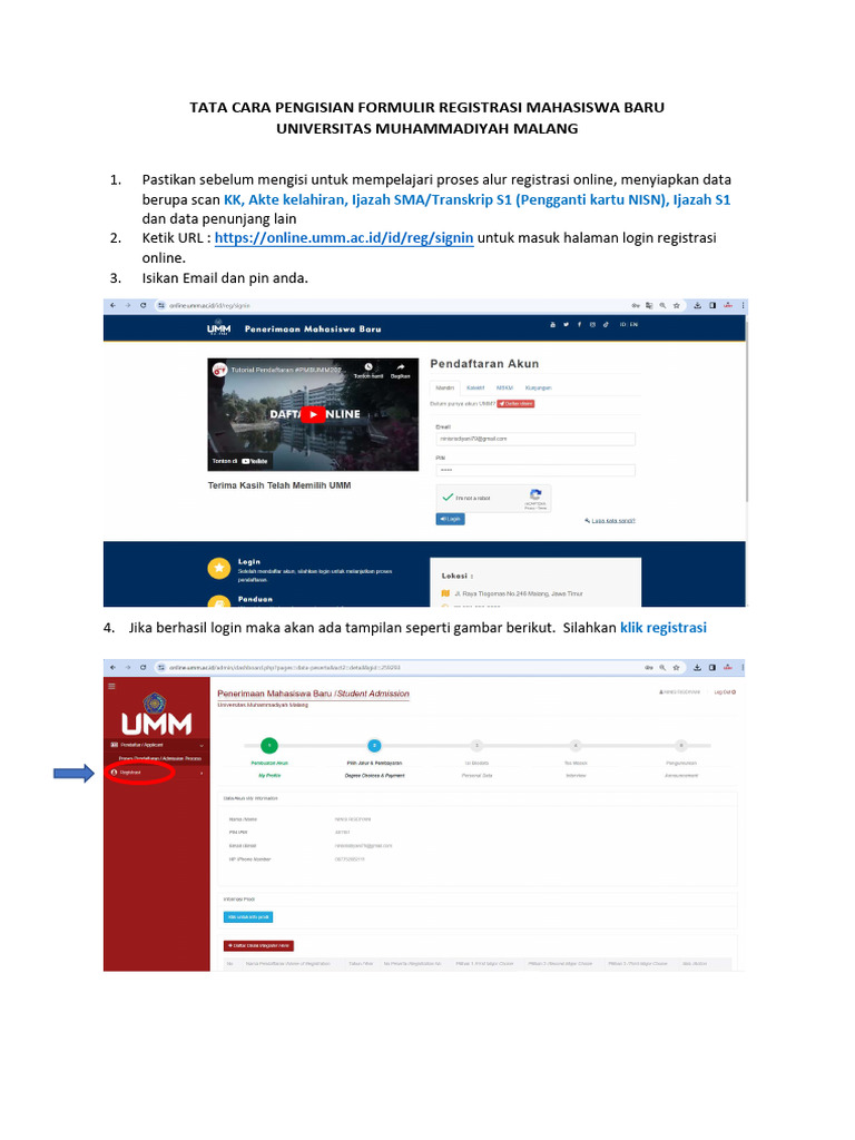 Panduan Registrasi E-KTM | PDF | Pengelolaan Keuangan & Uang