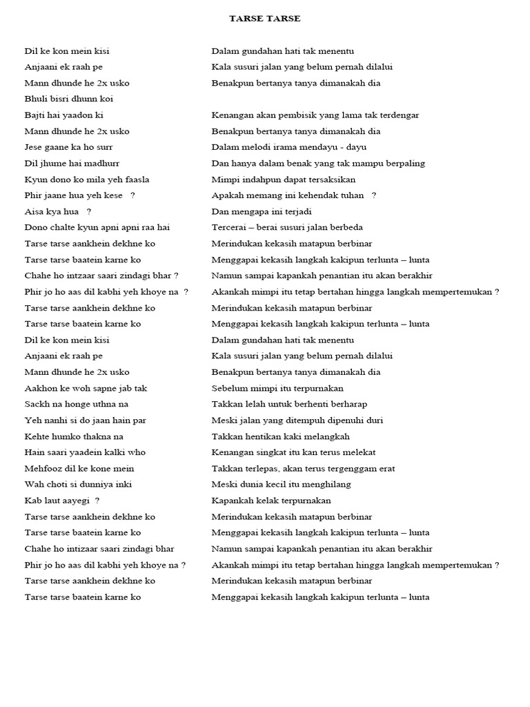 Tarse Tarse | PDF