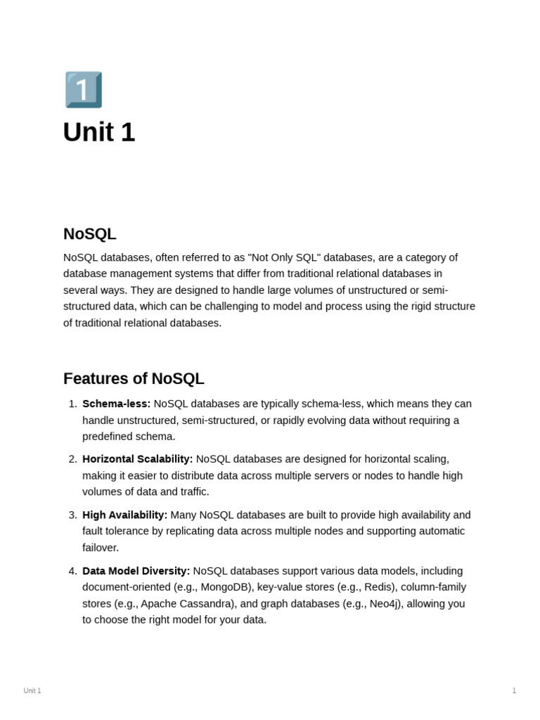 NoSQL U1 | PDF