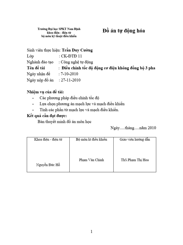 Dieu Chinh Toc Do Dong Co Dien Khong Dong Bo Ba Pha 0957 | PDF
