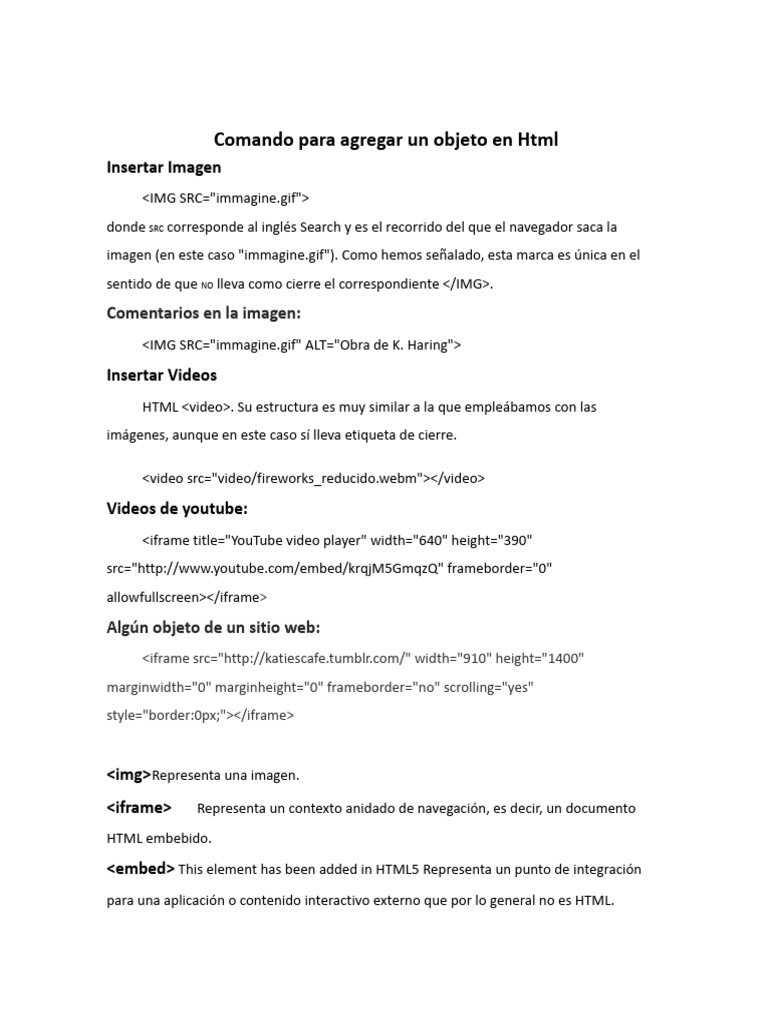 Tarea Compu Objeto HTML | PDF