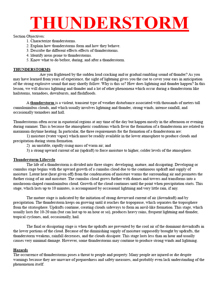 Thunderstorm | PDF | Thunderstorm | Hail