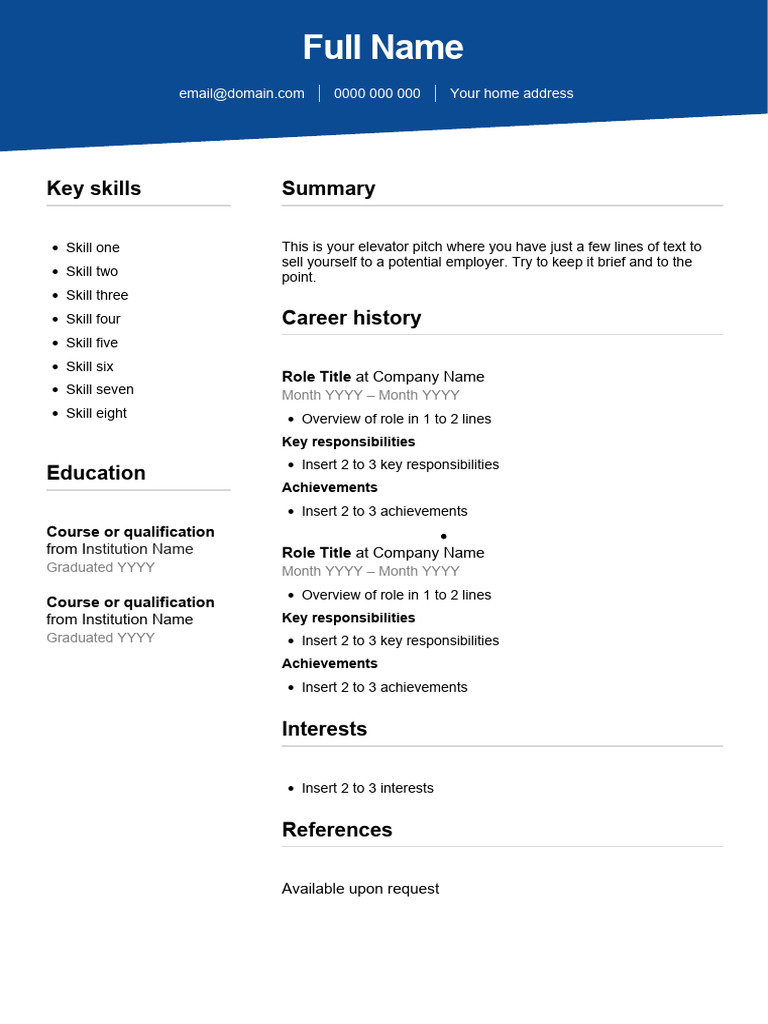 JobStreet Resume Template 1 | PDF