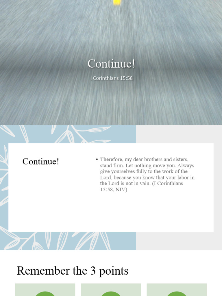 I Corinthians 15:58 - Stand Firm in Faith | PDF