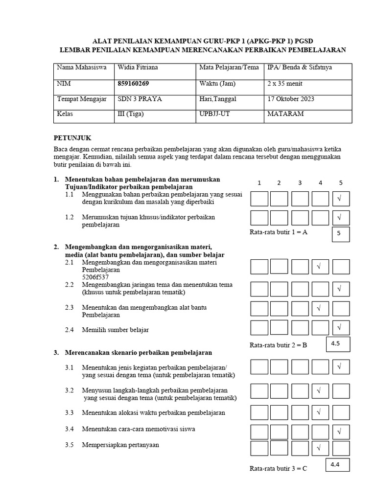 APKG 1 Dan 2 PKP Tugas 3 Wahyuni | PDF