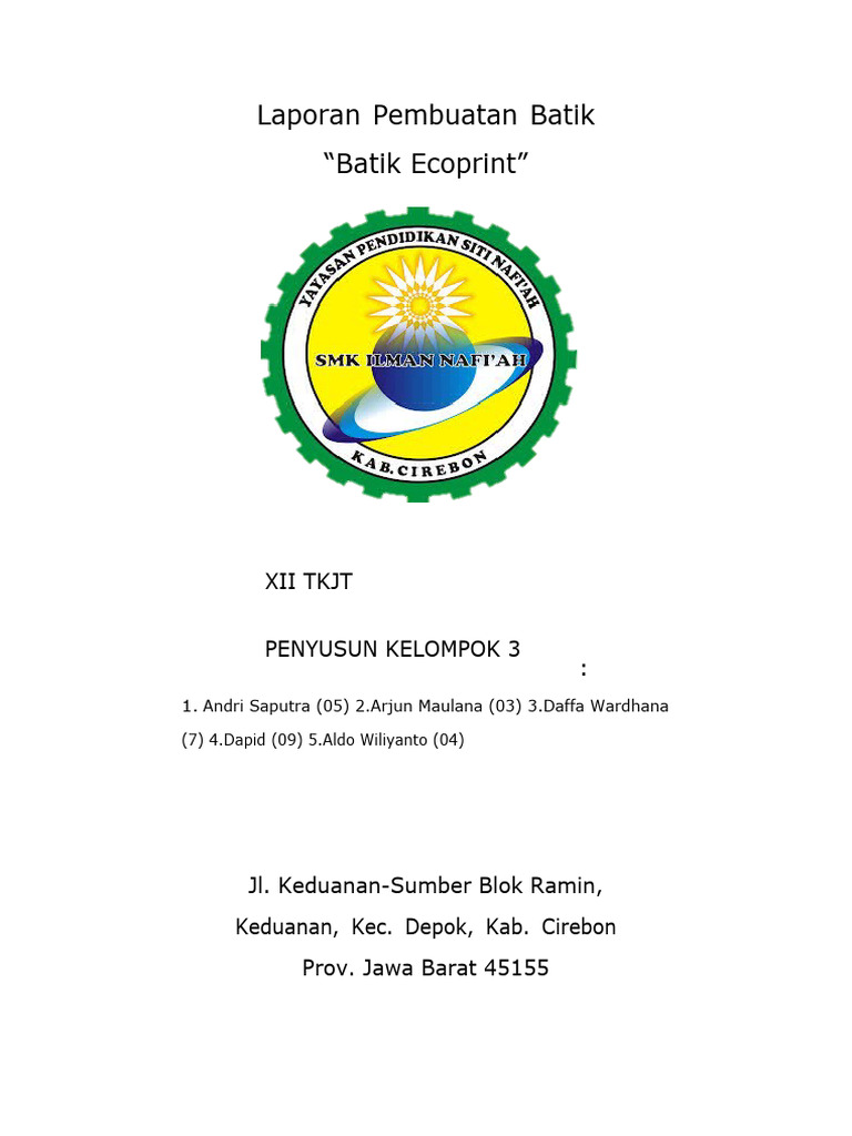 Proposal BATIK ECOPRINT Kelompok 3PKK | PDF