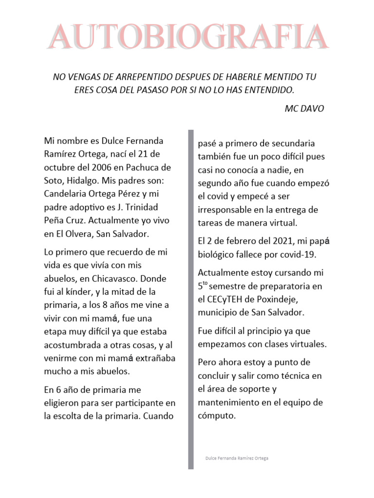 Autobiografia Fer | PDF