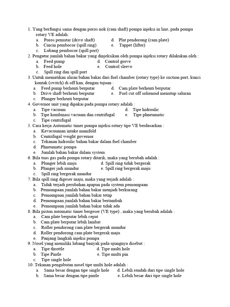 Soal Engine | PDF | Teknologi & Rekayasa