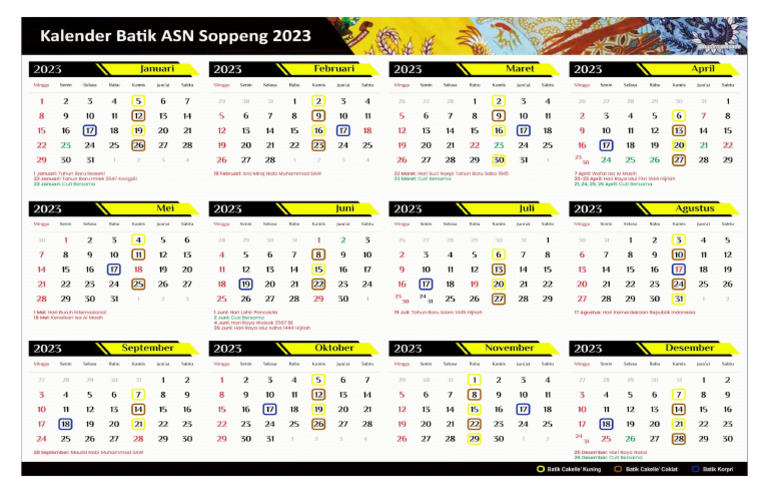 Kalender Batik | PDF