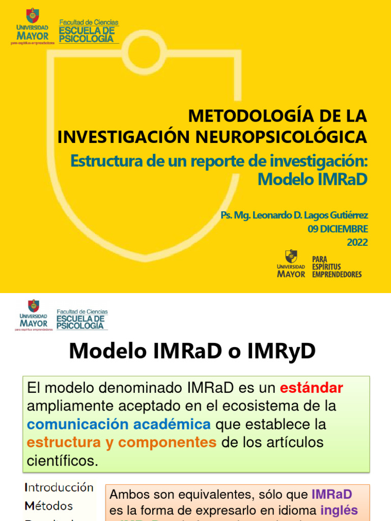Estructura IMRaD en Neuropsicología | PDF | Informática