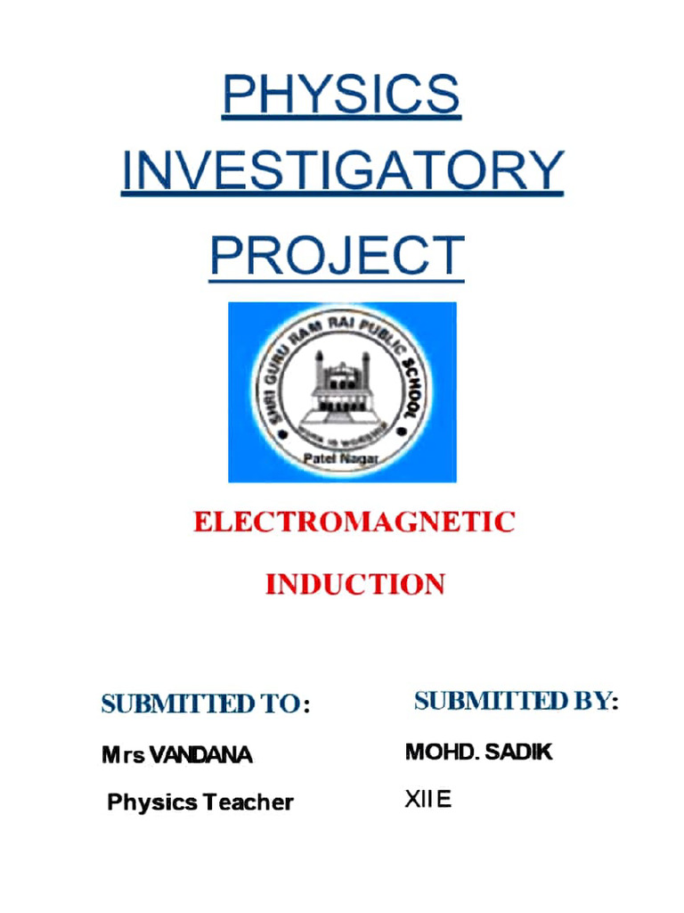 Physics Project On Electrical Measurment | PDF | Electromagnetic ...