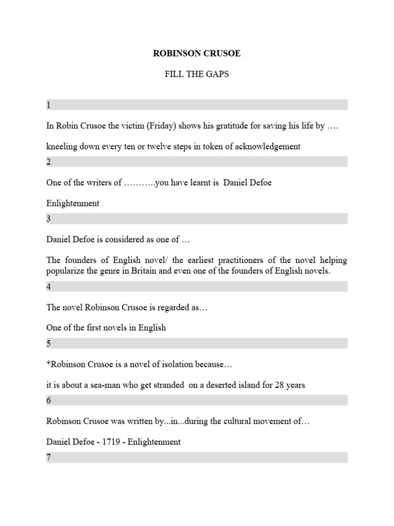 Robinson Crusoe | PDF | Robinson Crusoe