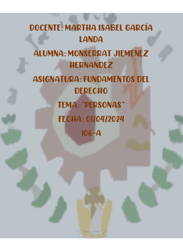 Monserrat Jimenez Hernande 106 A PERSONA | PDF | Parentesco ...