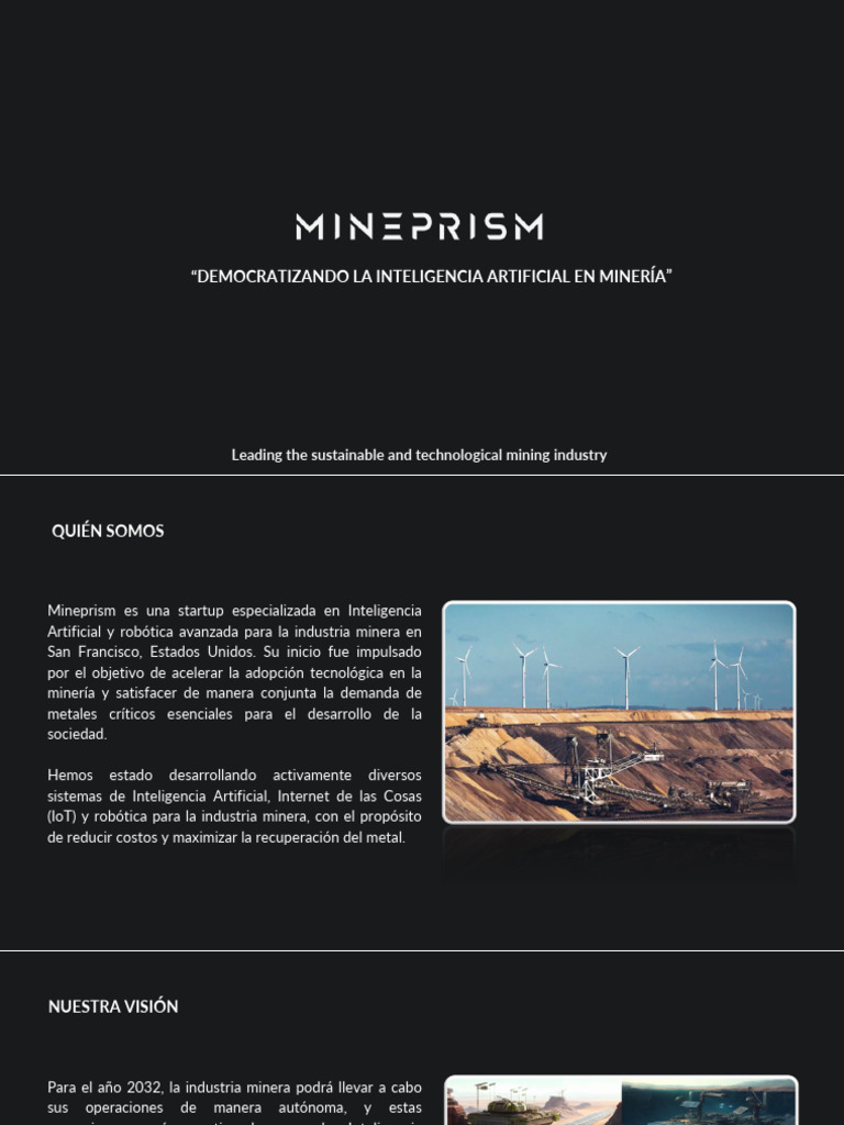 Tech in Mining Industry - Mineprism | PDF | Business | Computers