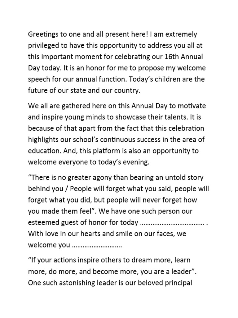 Welcome Address | PDF