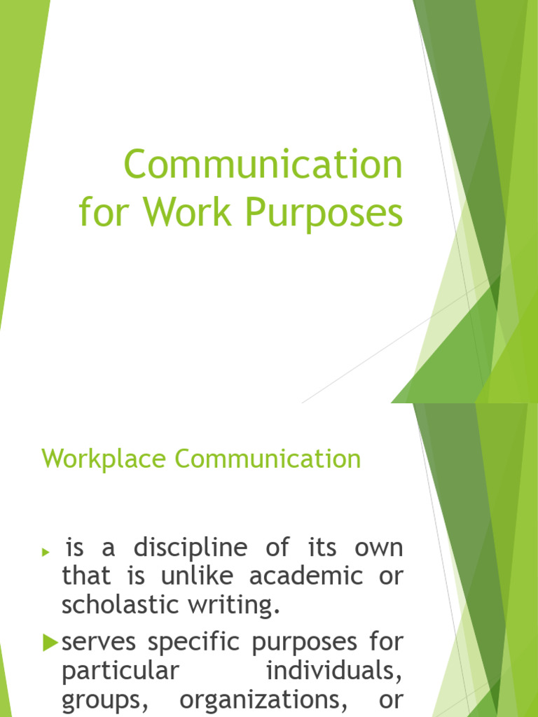 Munication For Work Purposes | PDF | Paragraph | Written Communication