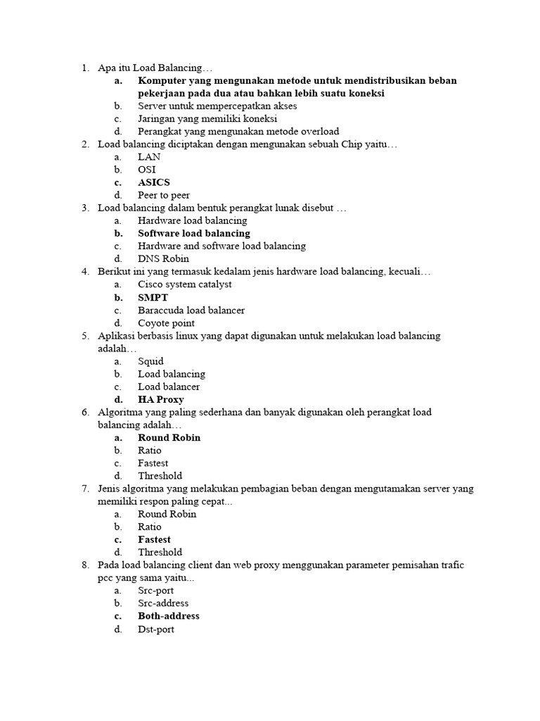 Soal Load Balancing | PDF | Business