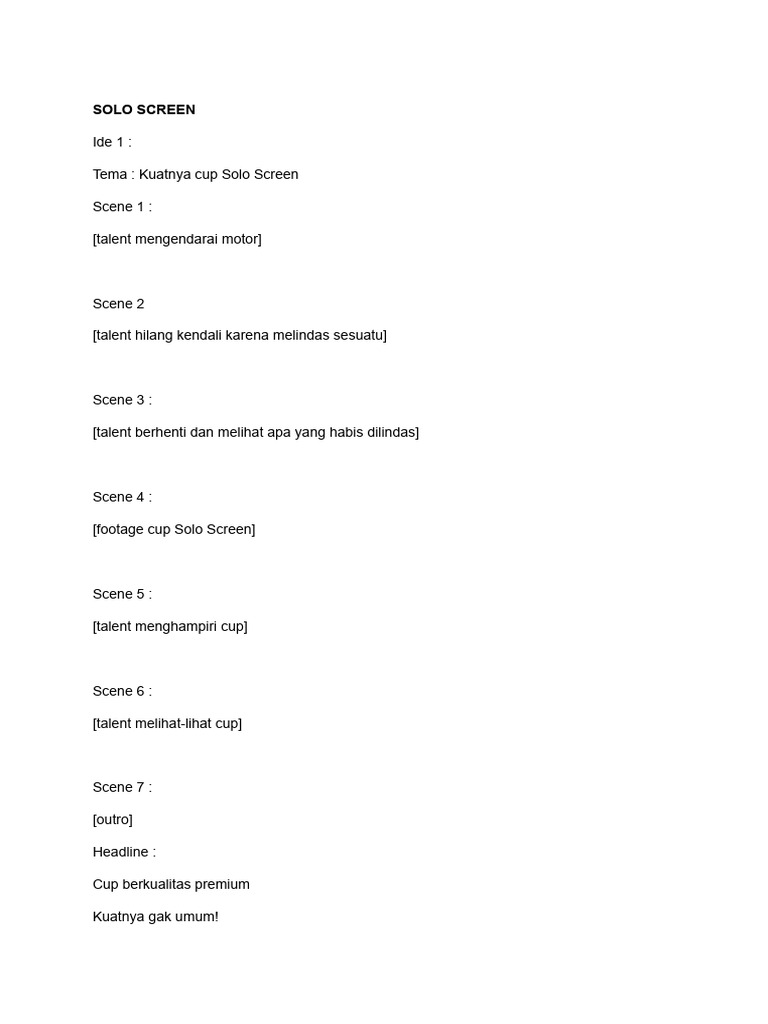 Ide Video Talent Gendon | PDF