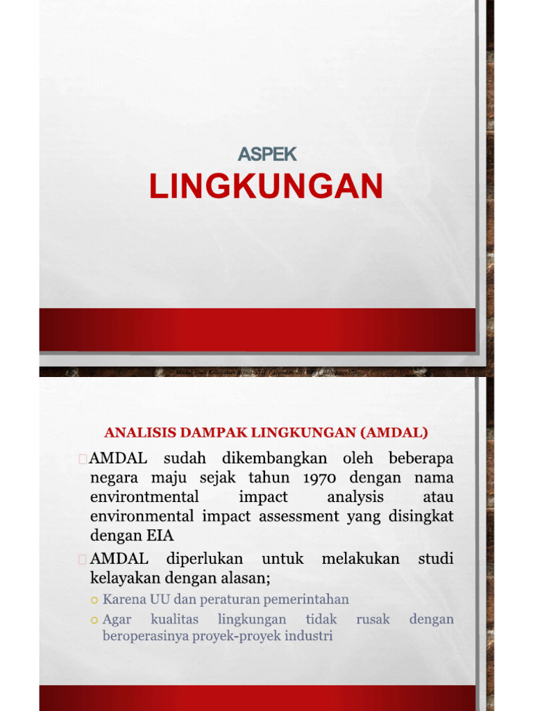 13 - Aspek Lingkungan | PDF
