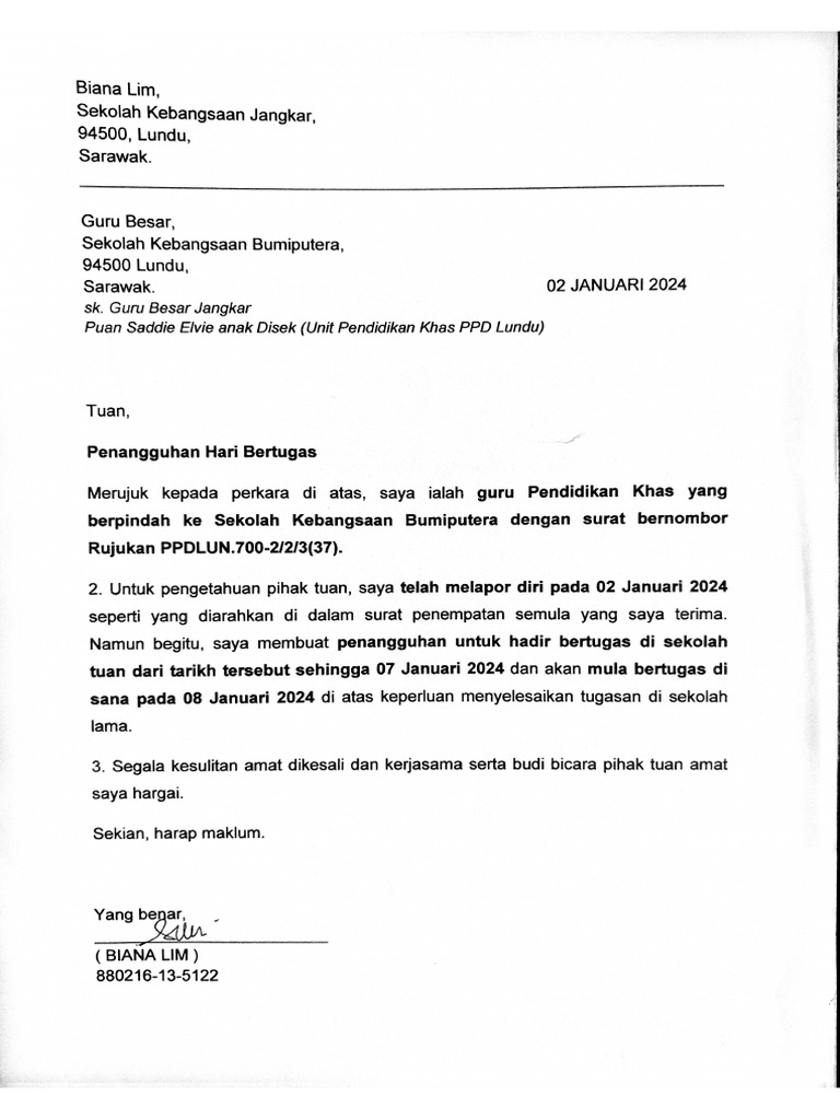 Surat Penangguhan | PDF