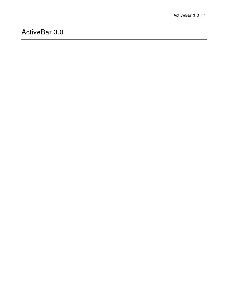 Active Bar 3 Help | PDF