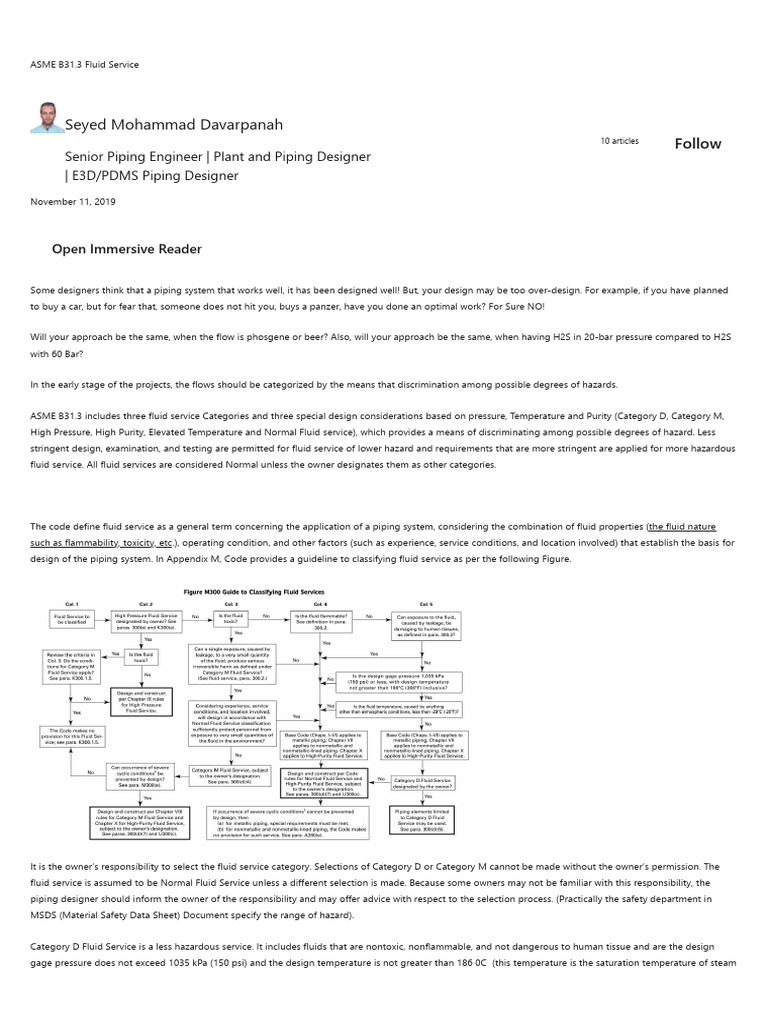 ASME B31.3 Fluid Service - LinkedIn | PDF