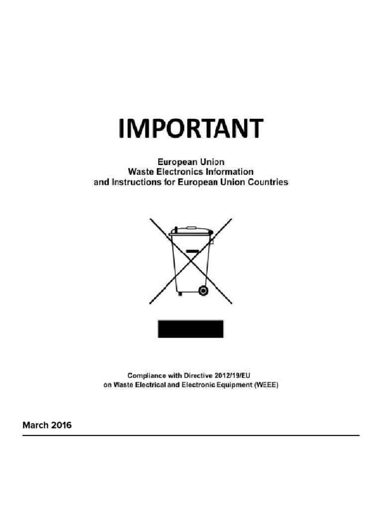 EU Waste Electronic Information | PDF | Waste | Pollution