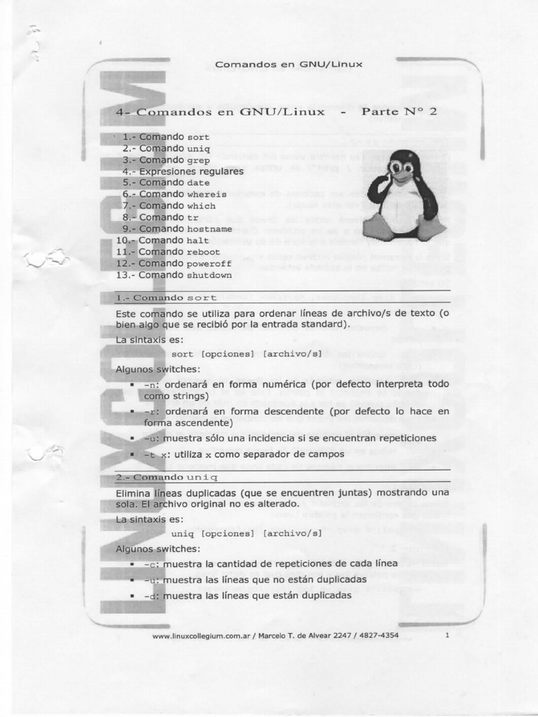 Linux 04 Guía de Comandos II | PDF