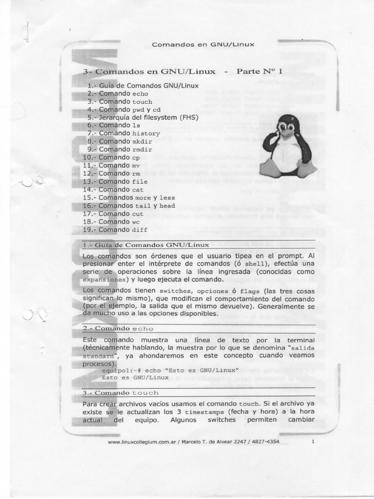 Linux 03 Guía de Comandos I | PDF