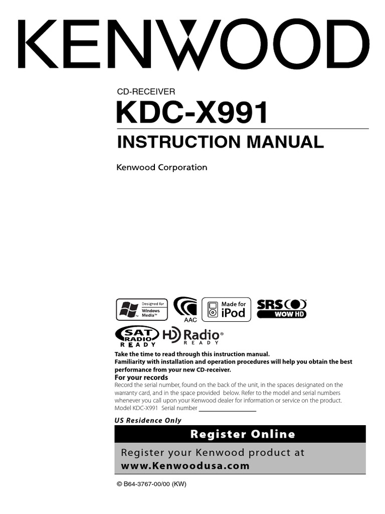 Excelon KDC-X991 | PDF