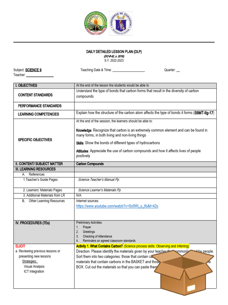 Carbon Compounds DLP Science 9 | PDF | Carbon | Atoms