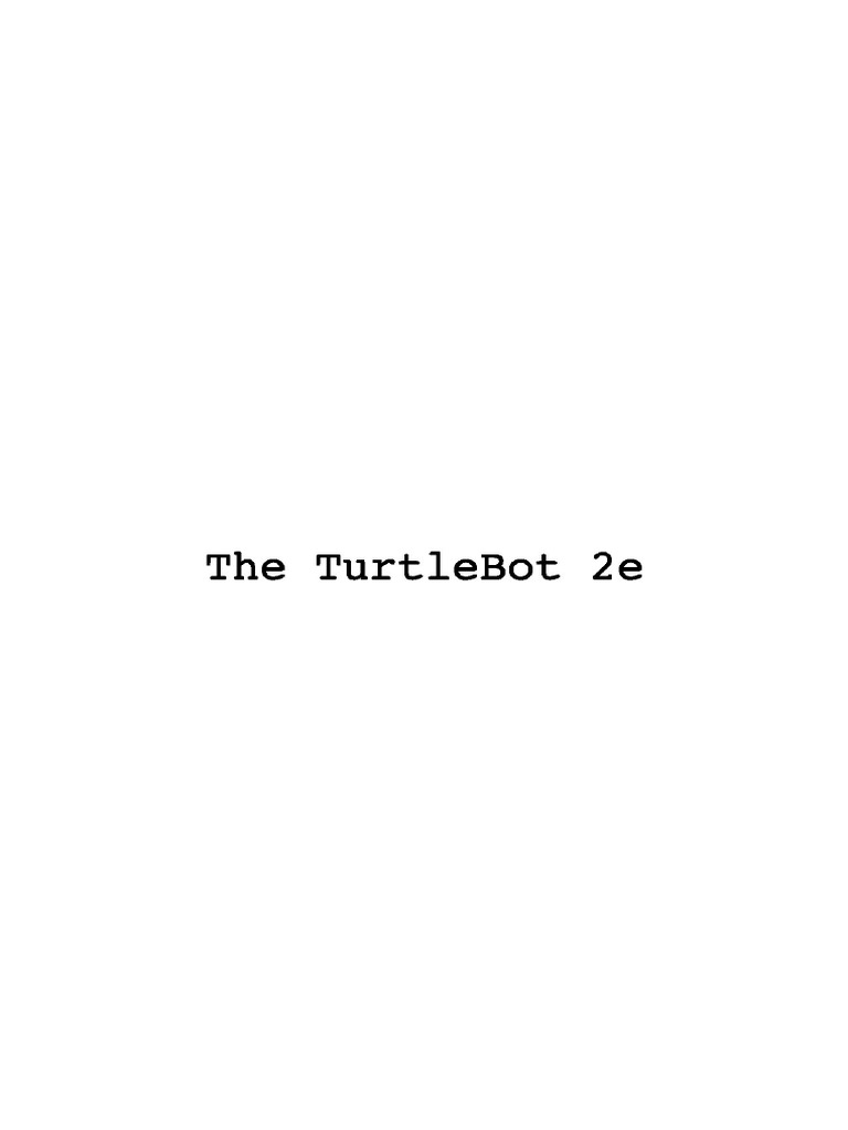 Turtlebot 2 e | PDF